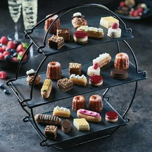 Dalebrook Black High Tea Stand with Platters Set – Euroswift Australia